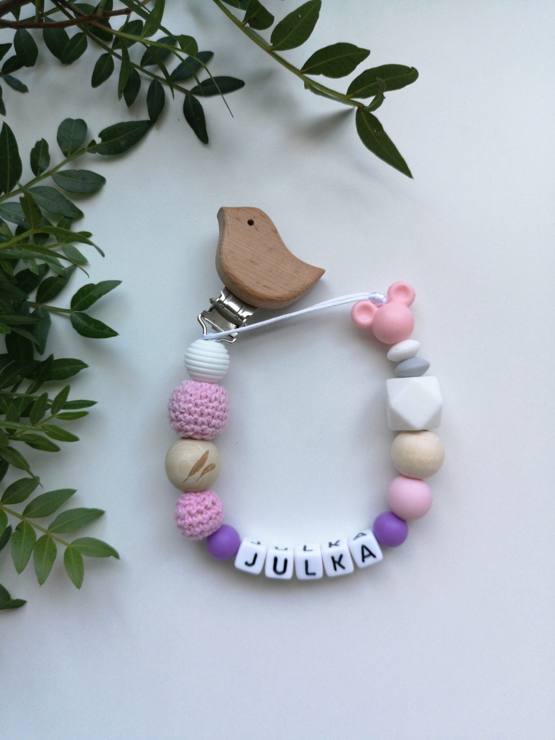 Personalised Dummy Chain Silicone Dummy Clip Baby Girl Dummy - Etsy UK