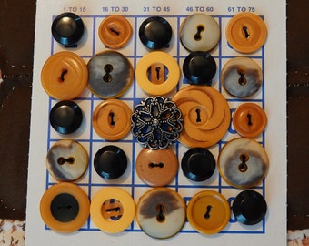 Bingo Button Card - Etsy