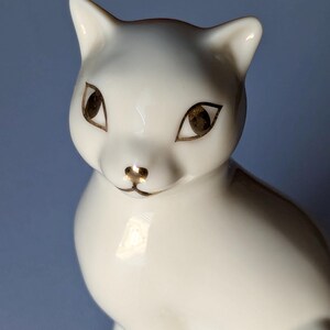 Vintage LENOX Sitting Cat Figurine With Gold Accent - Etsy