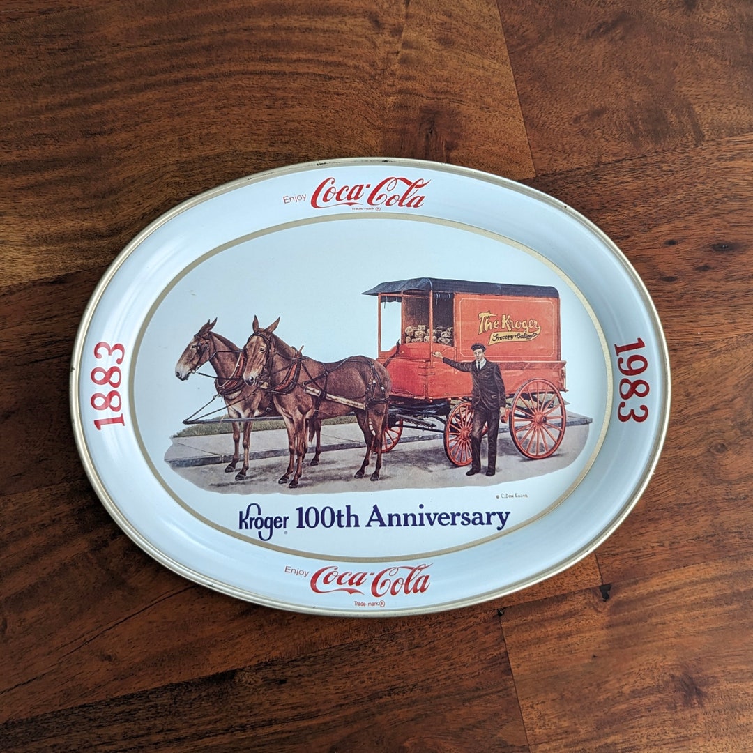 Vintage 1983 Kroger 100th Anniversary COKE Limited Edition Metal Tray ...