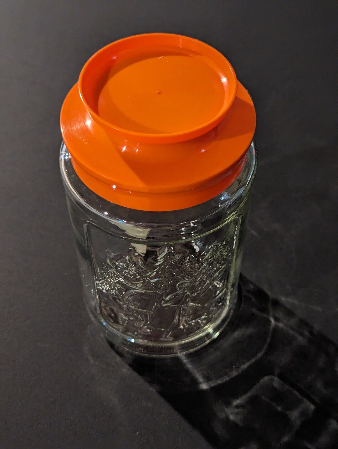 Vintage Anchor Hocking TANG Glass winter Edition Juice Jar With Orange ...