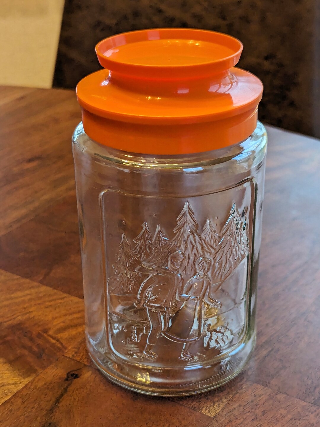 Vintage Anchor Hocking TANG Glass winter Edition Juice Jar With Orange ...