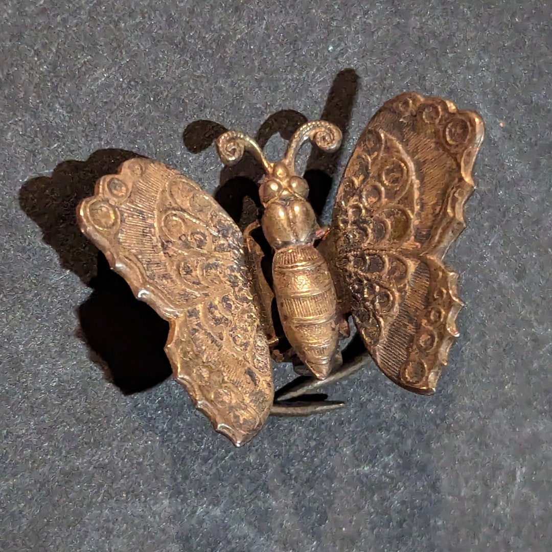 Vintage Sterling Silver Butterfly Jewelry Clip Ascot Loop - Etsy