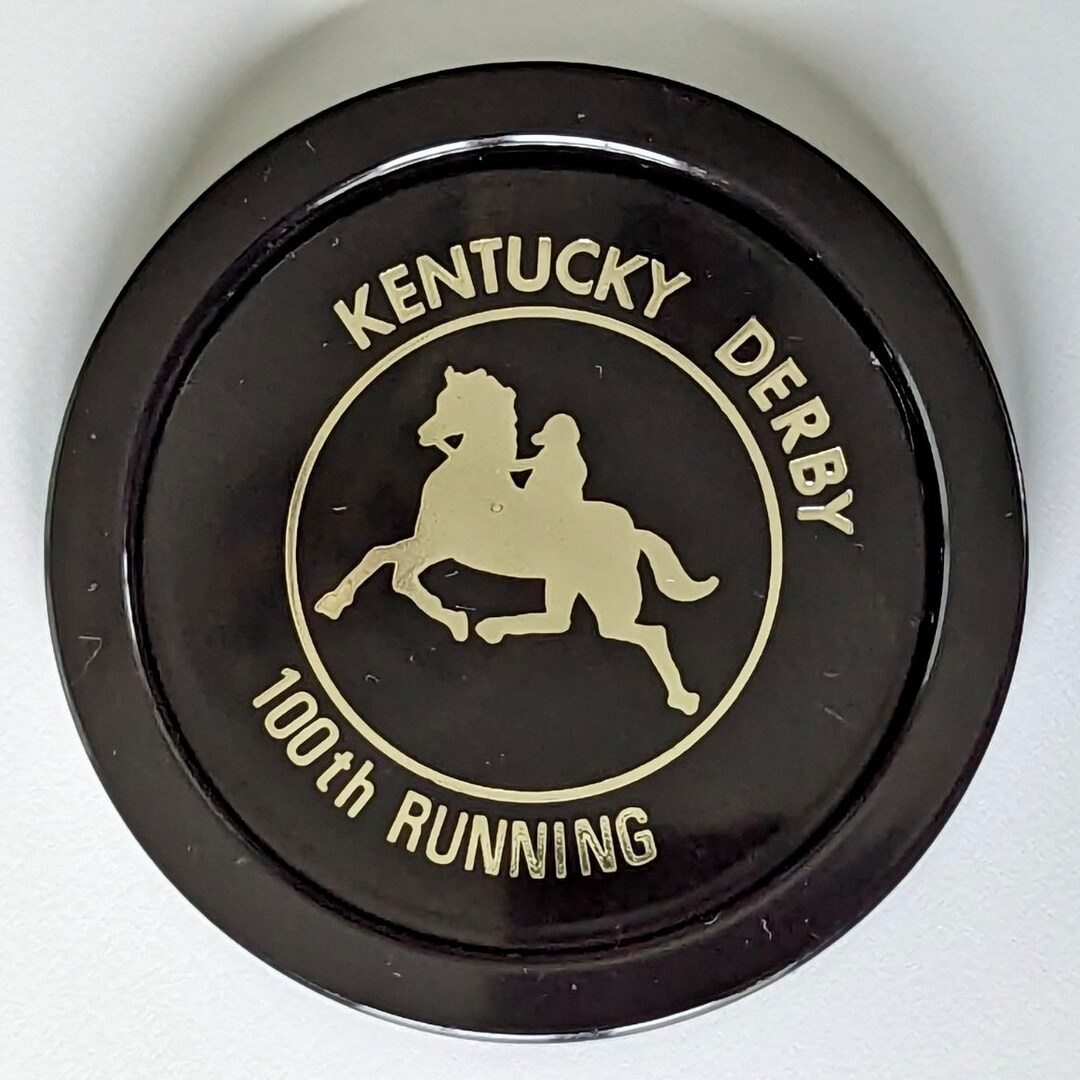Vintage 100th Kentucky Derby Plastic Coaster Set in Black and - Etsy