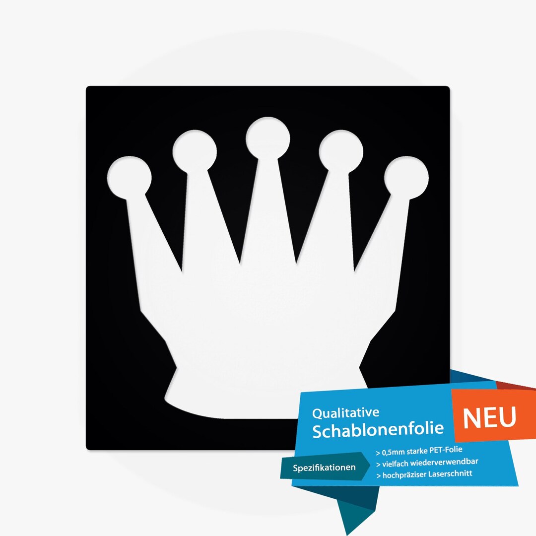 Stencil in Krone Koenig V1 Design Wall Stencil Graffiti - Etsy