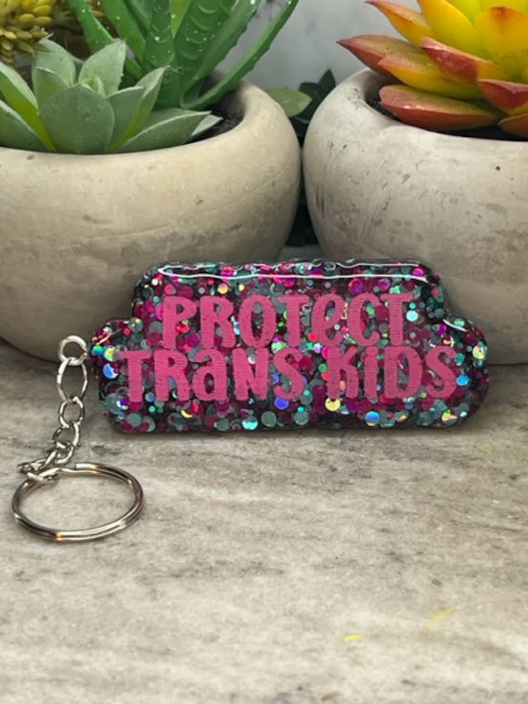 Protect Trans Kids Resin Keychain Trans Pride Gay LGBTQIA Self Love ...