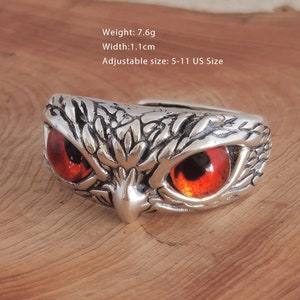 Owl Eye Ring Sterling Silver Owl Eyes Ring Sterling Silver - Etsy