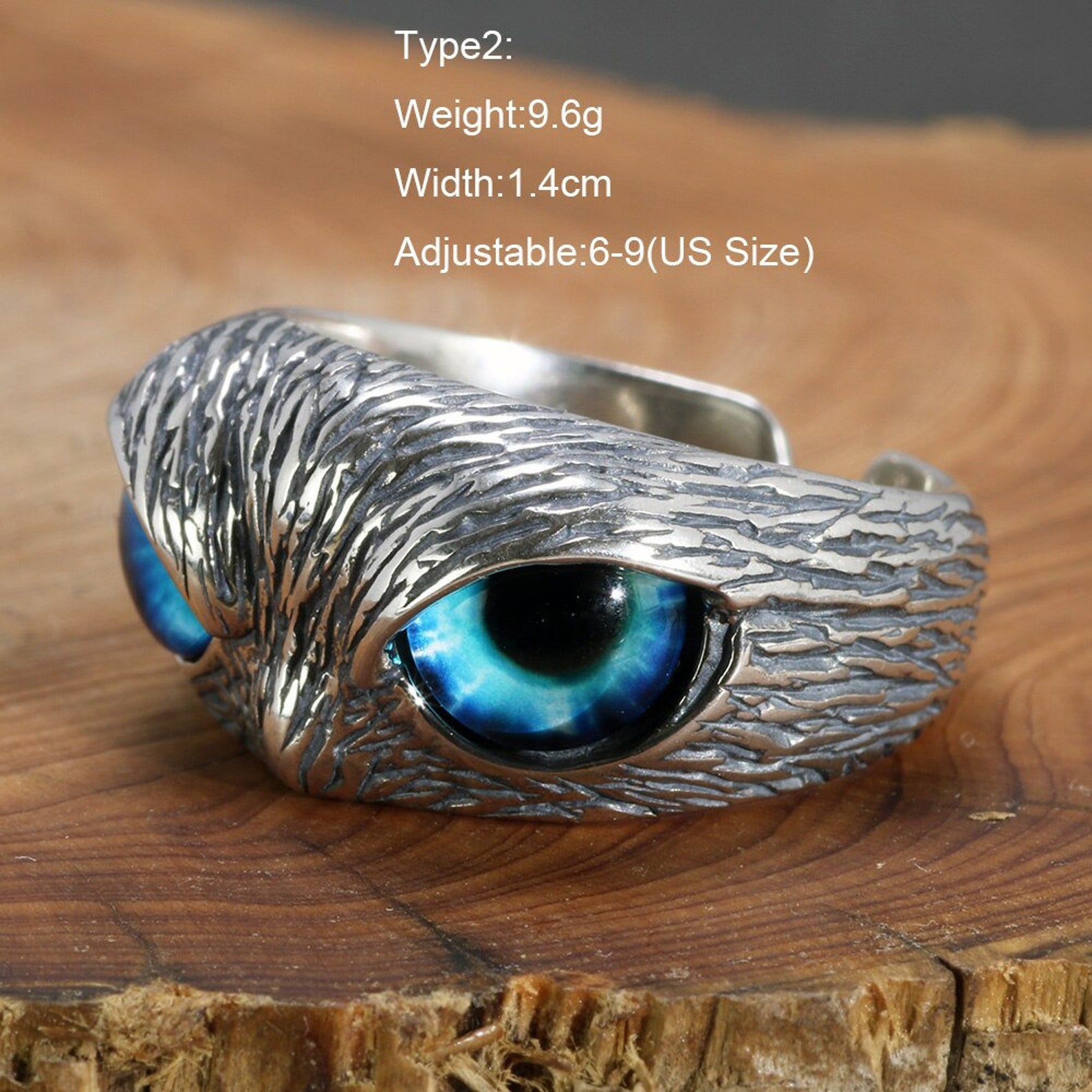 Owl Eye Ring Sterling Silver Owl Eyes Ring Sterling Silver - Etsy