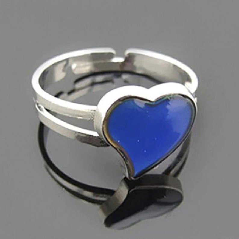 Mood Ring Heart Mood Ring Color Change Ring Adjustable - Etsy