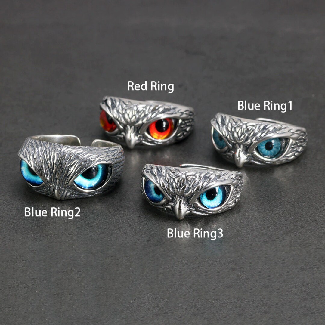 Owl Eye Ring Sterling Silver Owl Eyes Ring Sterling Silver - Etsy