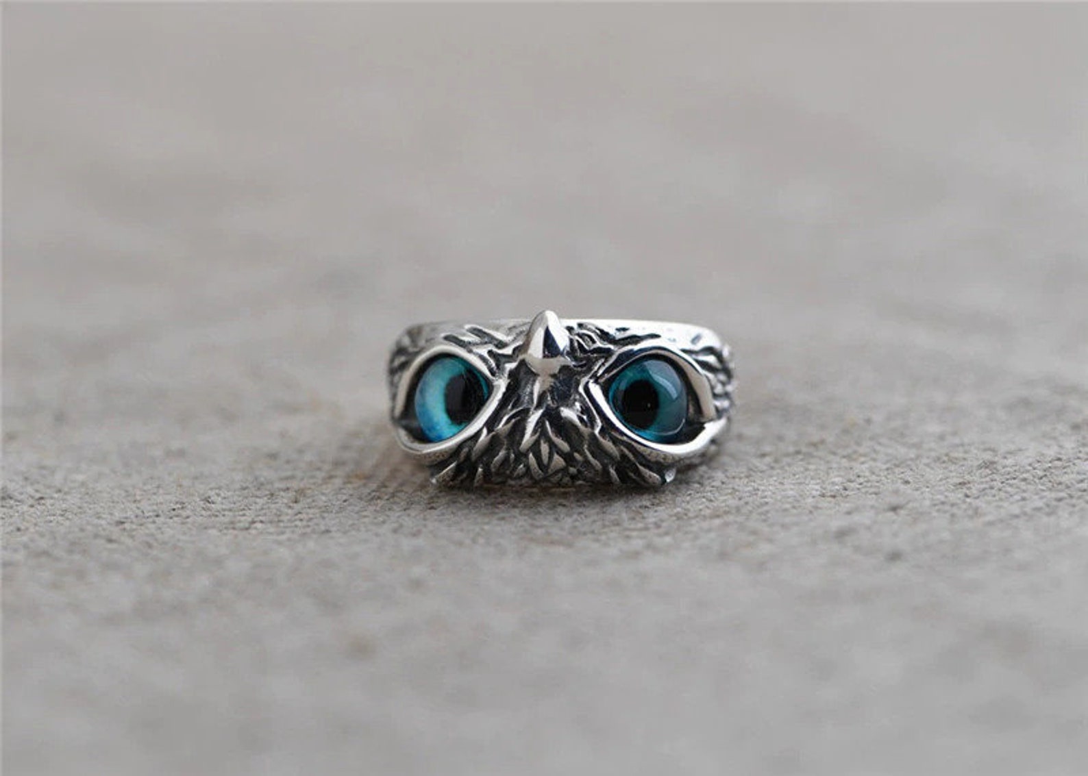 Owl Eye Ring Sterling Silver Owl Eyes Ring Sterling Silver - Etsy