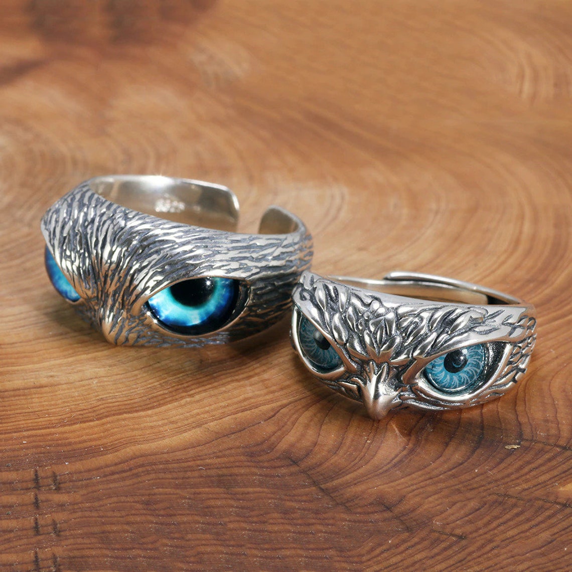 Owl Eye Ring Sterling Silver Owl Eyes Ring Sterling Silver | Etsy