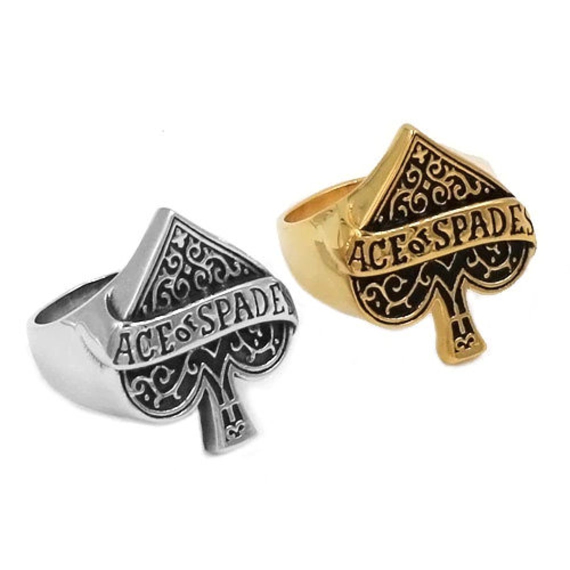 Ace Of Spades Ring Ace Ring Ace Ring Black Card Ring Card | Etsy