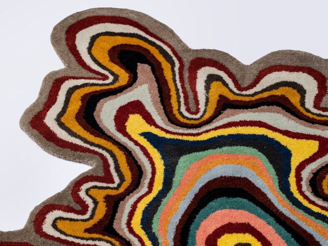 Irregular Shaped Hand Tufted Woolen Rug Multi Colored - Etsy