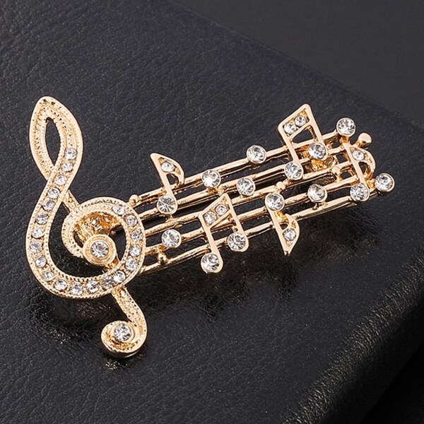Music Note Brooch - Etsy