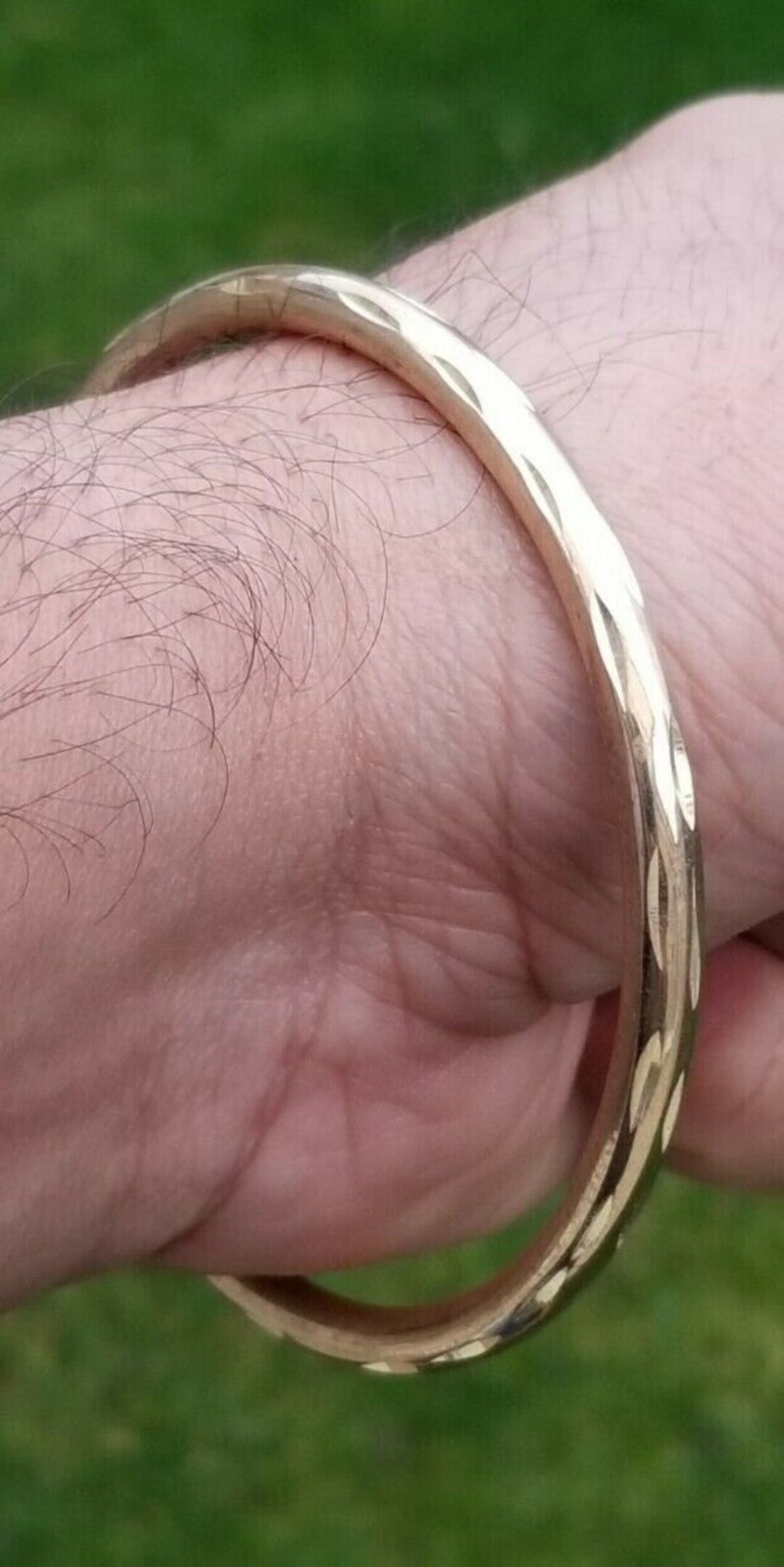 Brass Sikh Kara Round Design Gold Look Bangle Singh Kaur Khalsa Kada ...