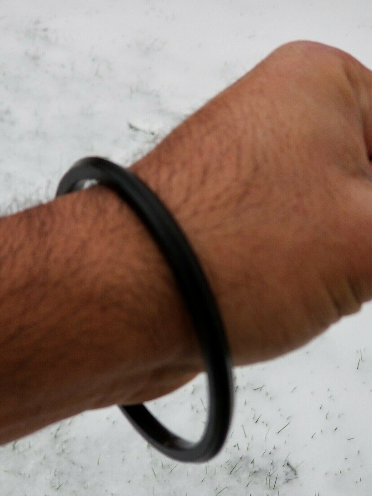 Black Sarbloh Iron Kada One Edge Smooth Sikh Singh Kaur Khalsa | Etsy ...