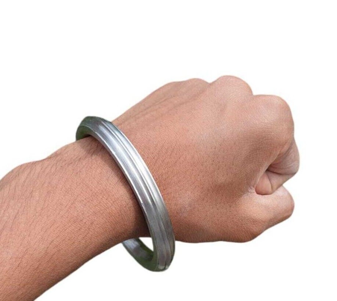 Sarbloh Iron Kara Sikh Bangle Singh Kaur Khalsa Edged Design Thick Kada ...
