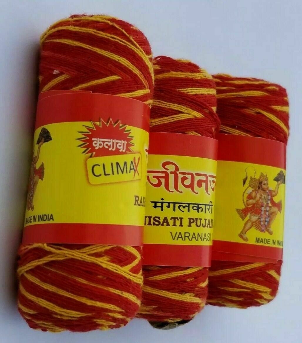3x Mauli Thread Pack Mouli Good Luck Dhaga Wedding Kalawa - Etsy UK