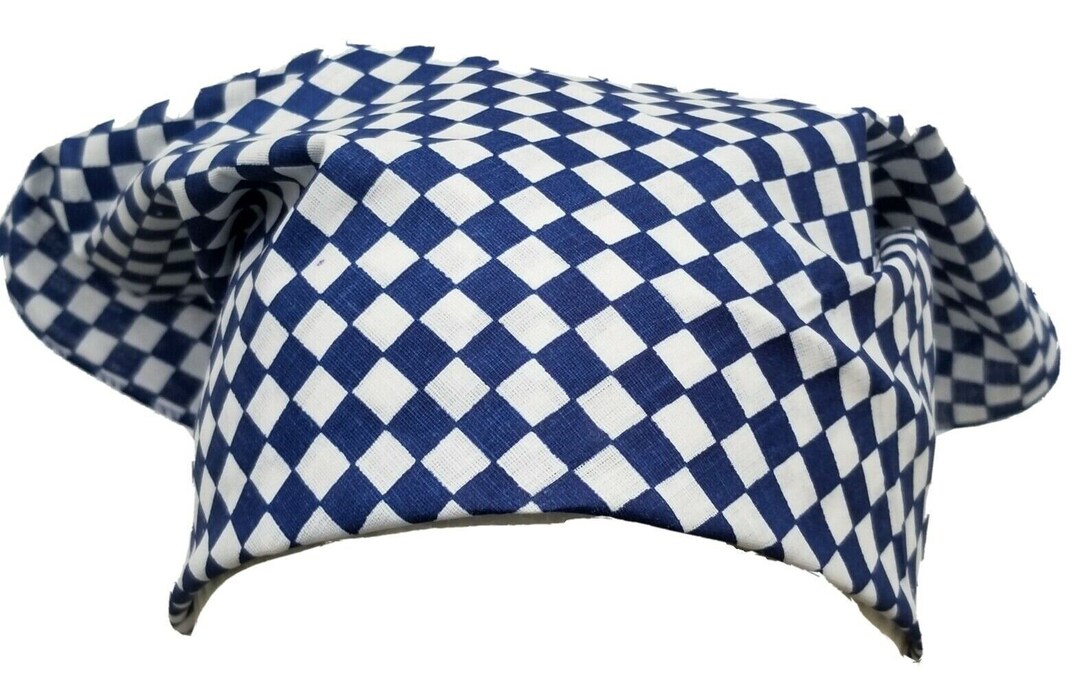 Sikh Punjabi Blue White Boxes Hindu Bandana Head Wrap Gear - Etsy