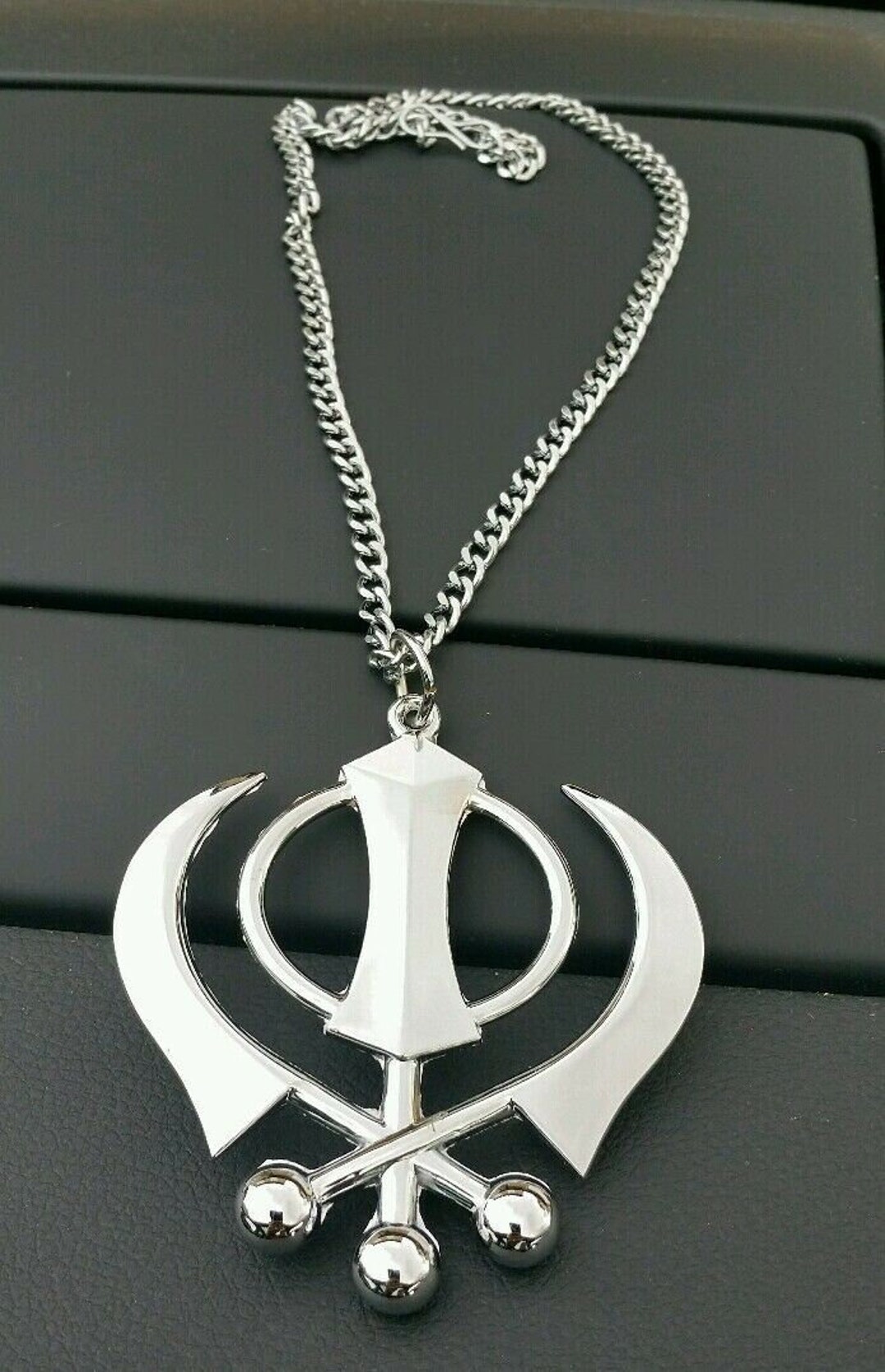 Stainless Steel Punjabi Sikh Khanda No Stones Stunning Pendant - Etsy