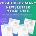 LDS Primary Newsletter Templates Canva Newsletter Templates - Etsy