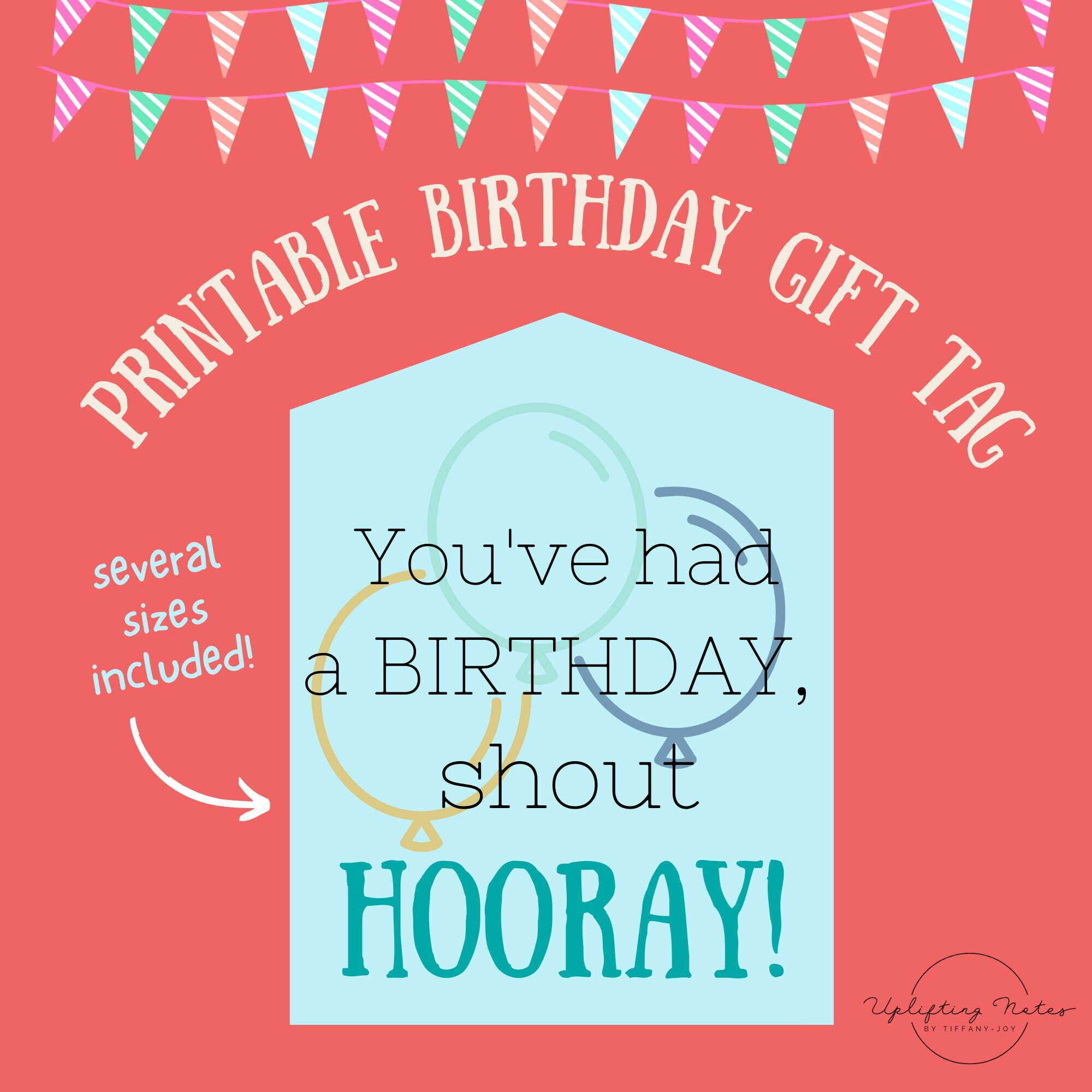 Birthday Gift Tag Printable | LDS Primary Birthday | Blue Birthday ...