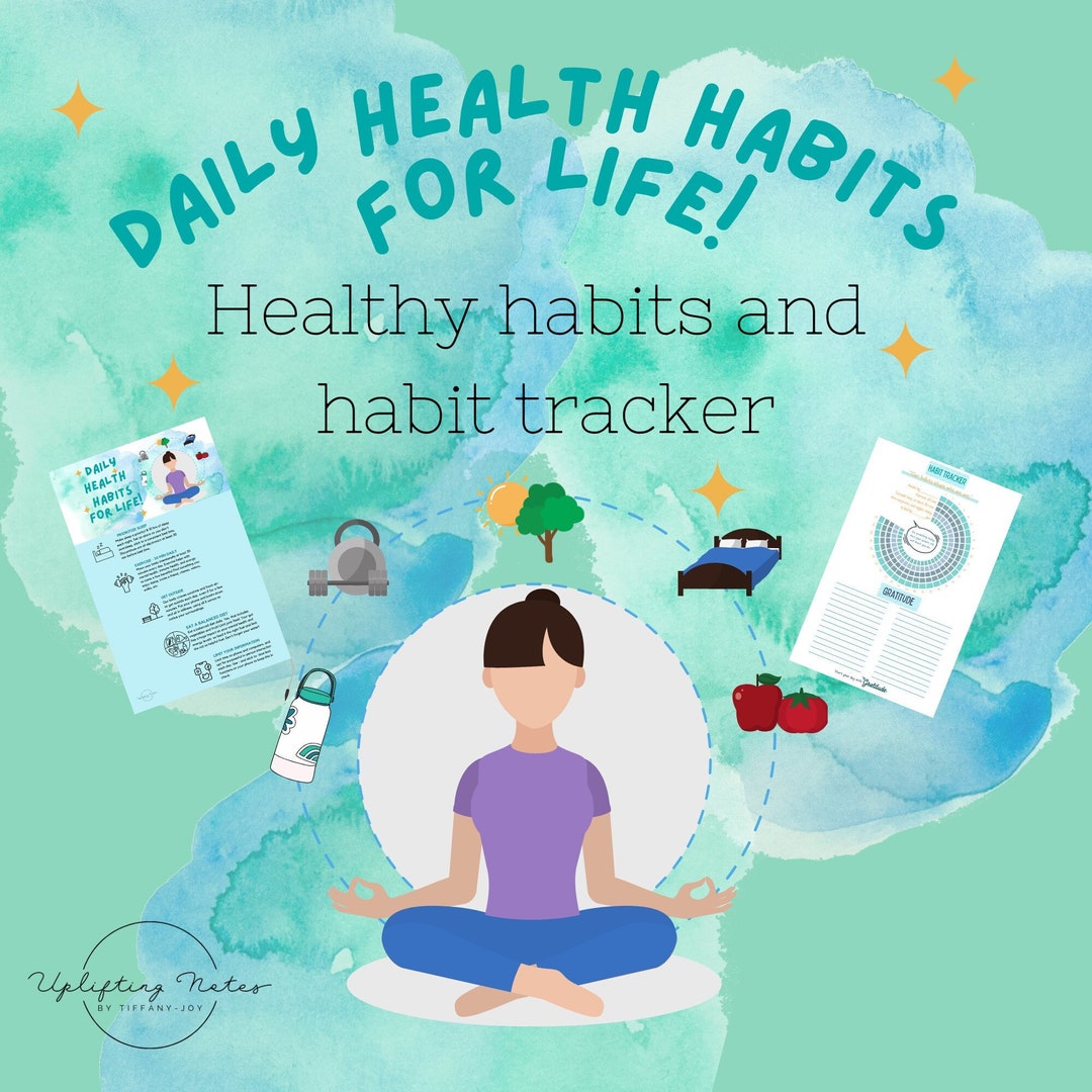 Healthy Habit Tracker Printable | Daily Wellness & Gratitude Tracker ...