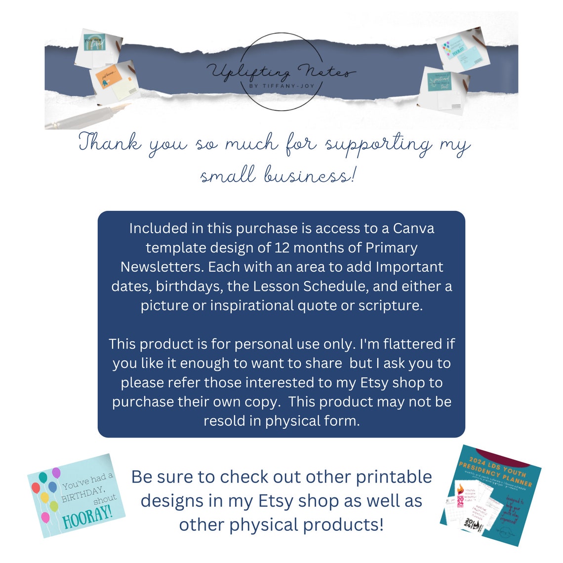 LDS Primary Newsletter Templates | Canva Newsletter Templates - Etsy