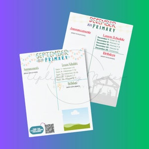 LDS Primary Newsletter Templates Canva Newsletter Templates - Etsy