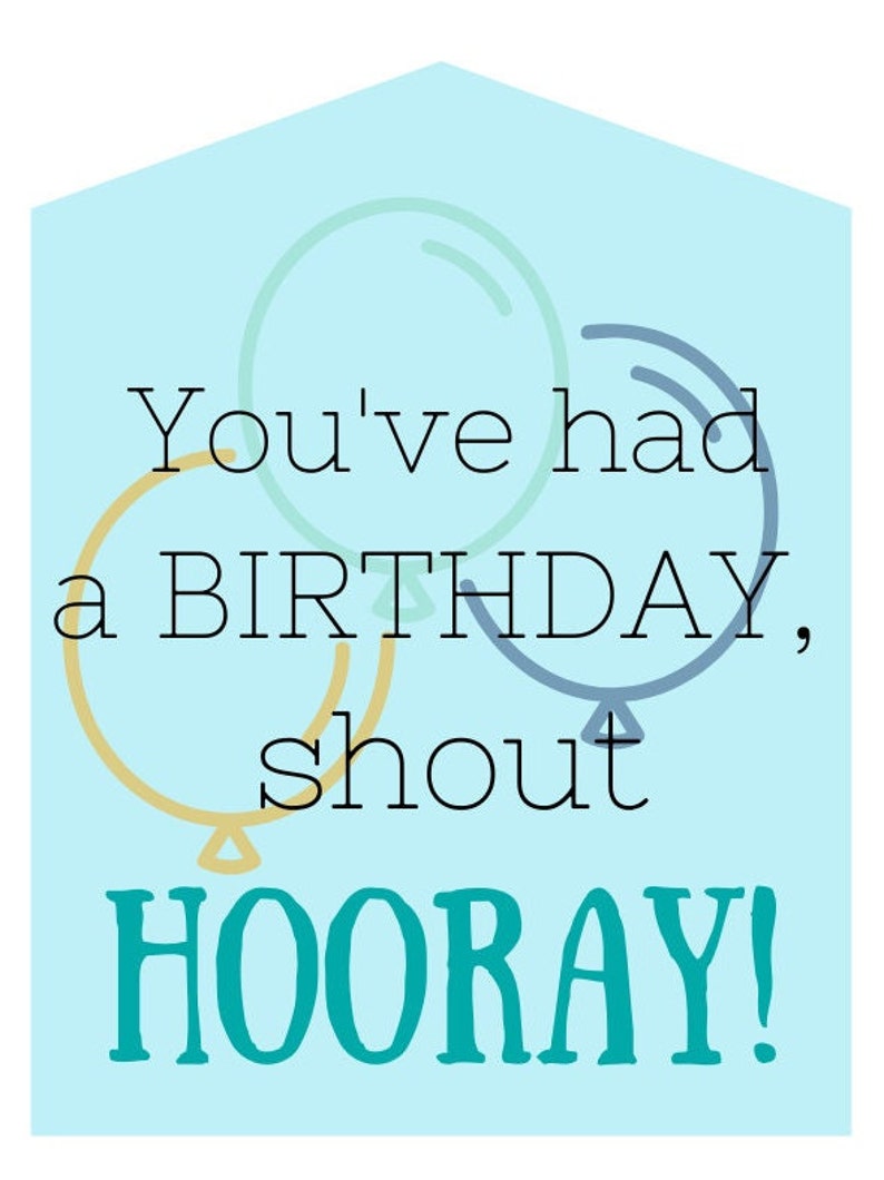 Birthday Gift Tag Printable | LDS Primary Birthday | Blue Birthday ...