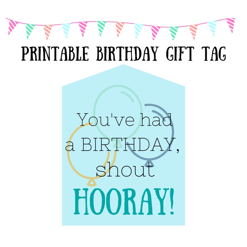 Birthday Gift Tag Printable LDS Primary Birthday Blue - Etsy