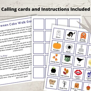 Halloween Cake Walk - Printable Cake Walk, Halloween Activity, Kids ...