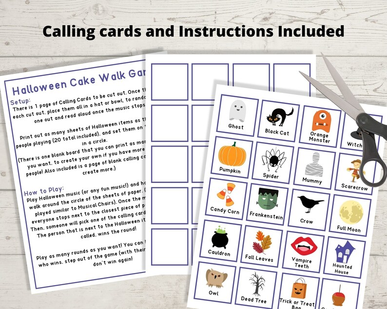 Halloween Cake Walk - Printable Cake Walk, Halloween Activity, Kids ...