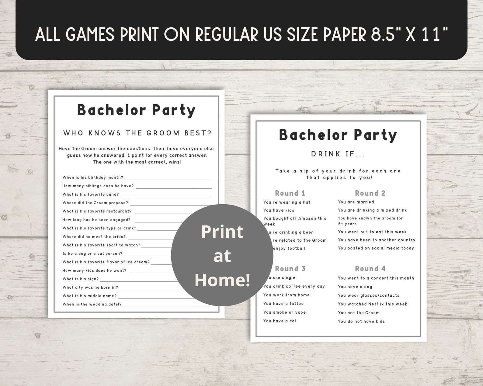 Bachelor Party Games Bundle Pack - Stag Do Games, Bachelor Games, Stag ...