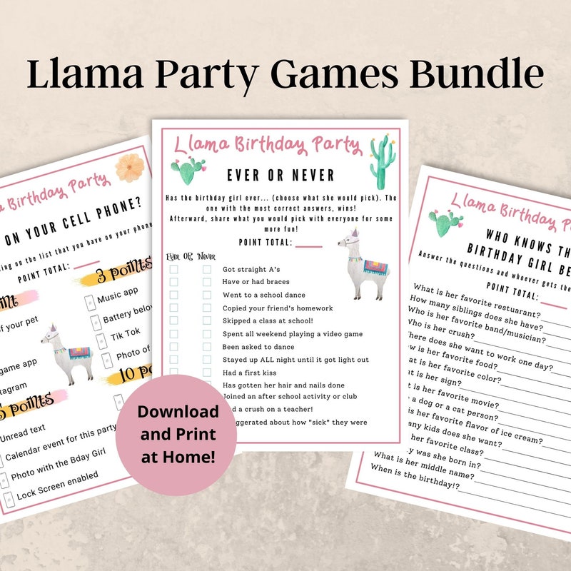 Llama Party - Etsy