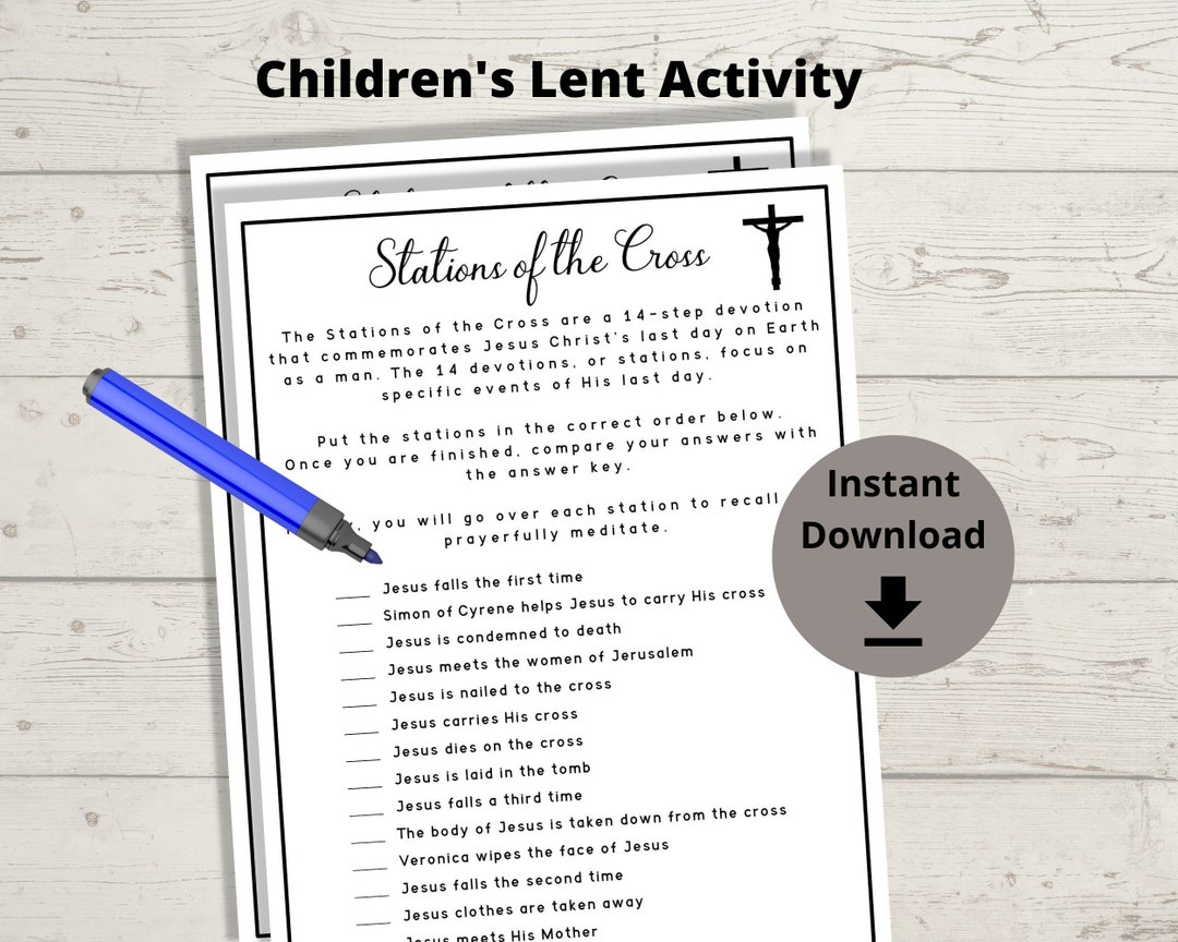 Stations of the Cross Childrens Activity - Good Friday Lesson, Ways of ...