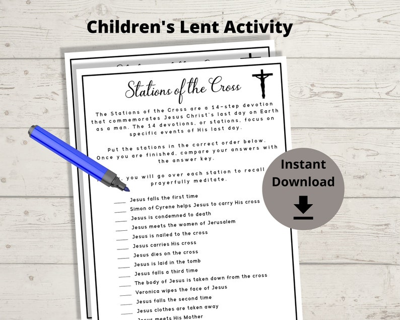 Stations of the Cross Childrens Activity - Good Friday Lesson, Ways of ...