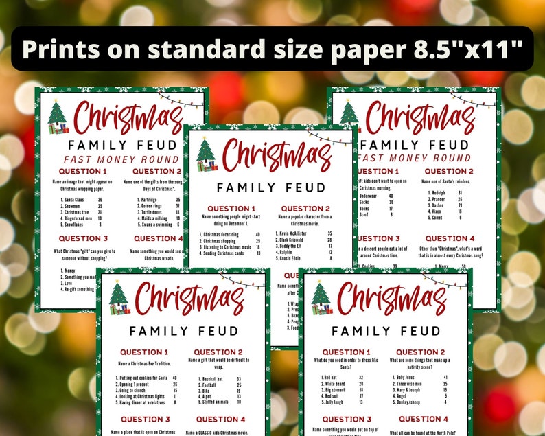 Christmas Family Feud - Christmas Feud, Christmas Friendly Feud ...