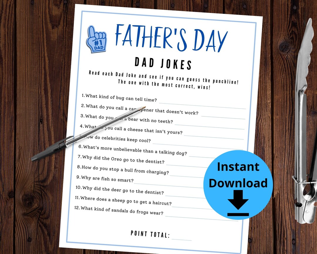 Dad Jokes - Fathers Day Game, Fathers Day Trivia, Dad Jokes Quiz ...