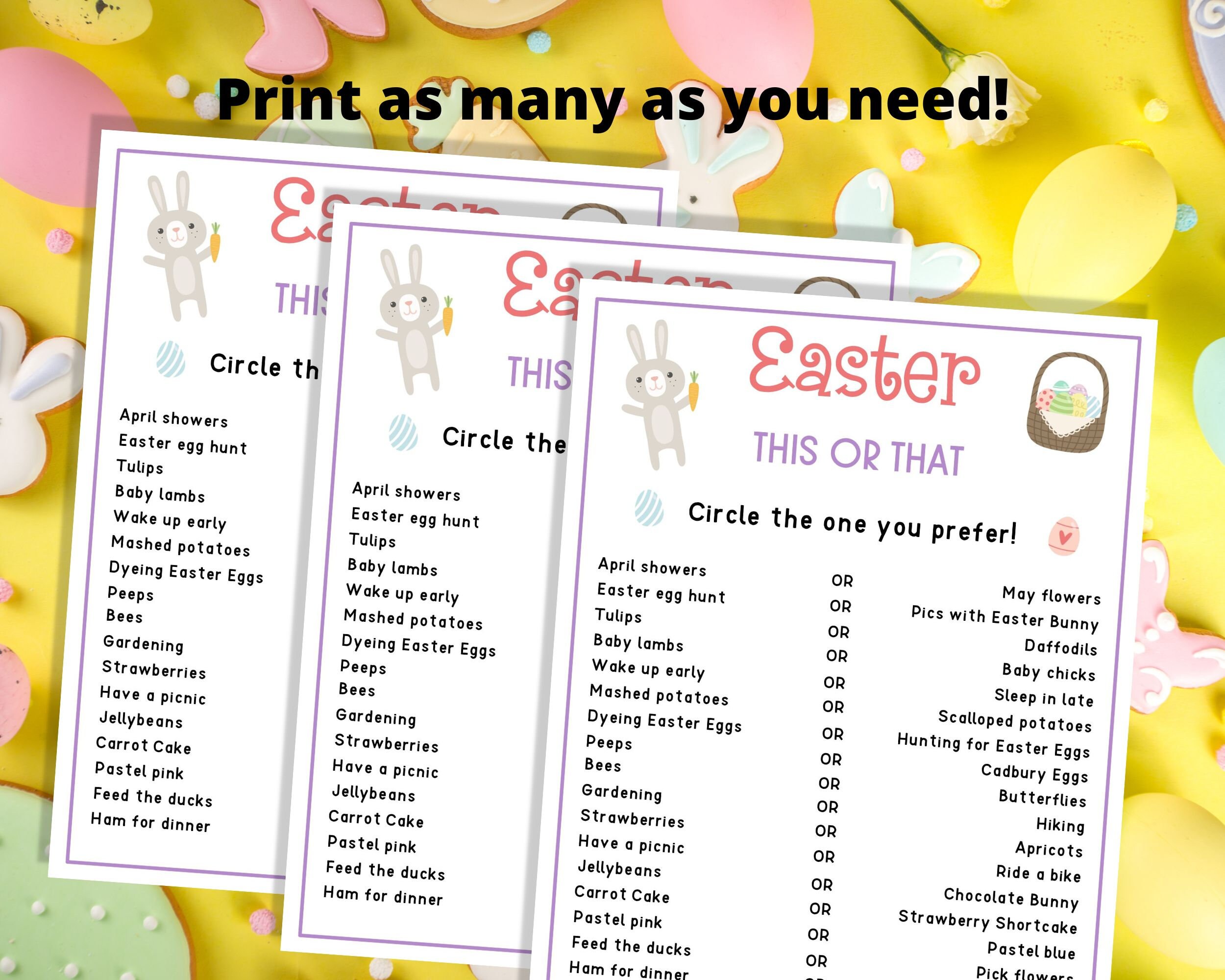 Easter This or That Game - Easter Would You Rather, Easter Printable ...