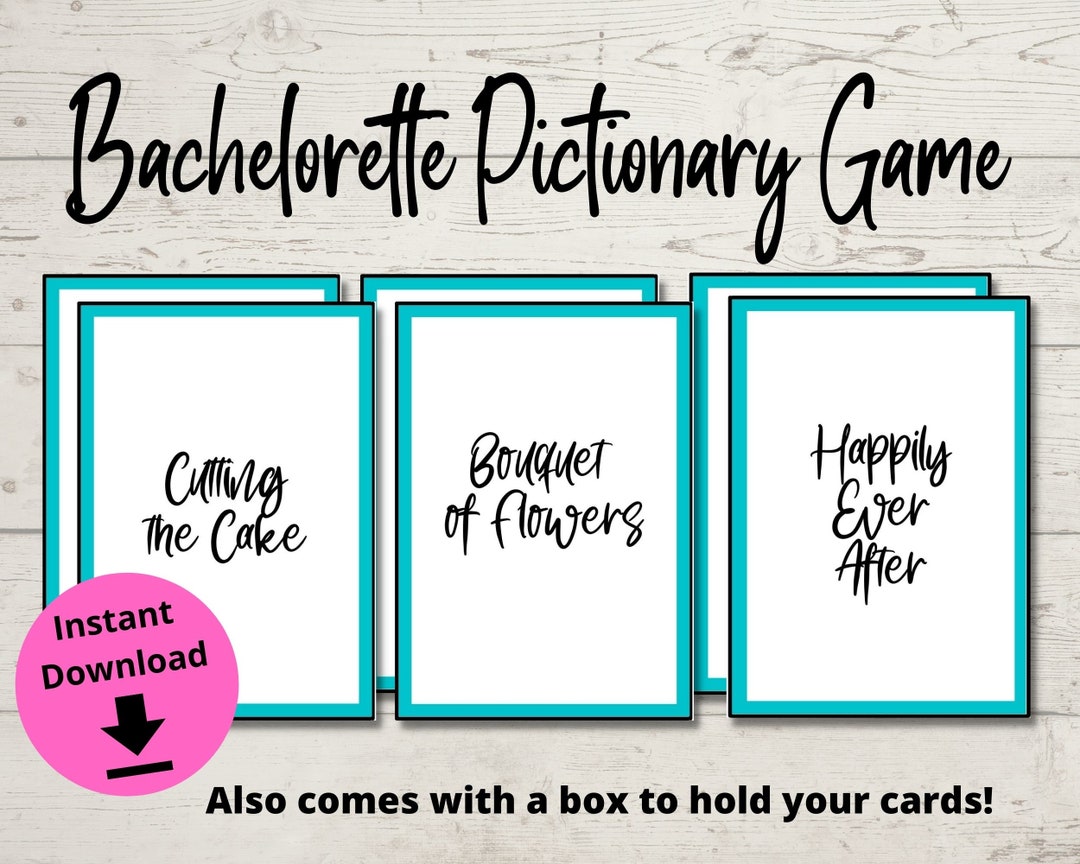 Bachelorette Pictionary Game - Bridal Pictionary, Bachelorette Party ...