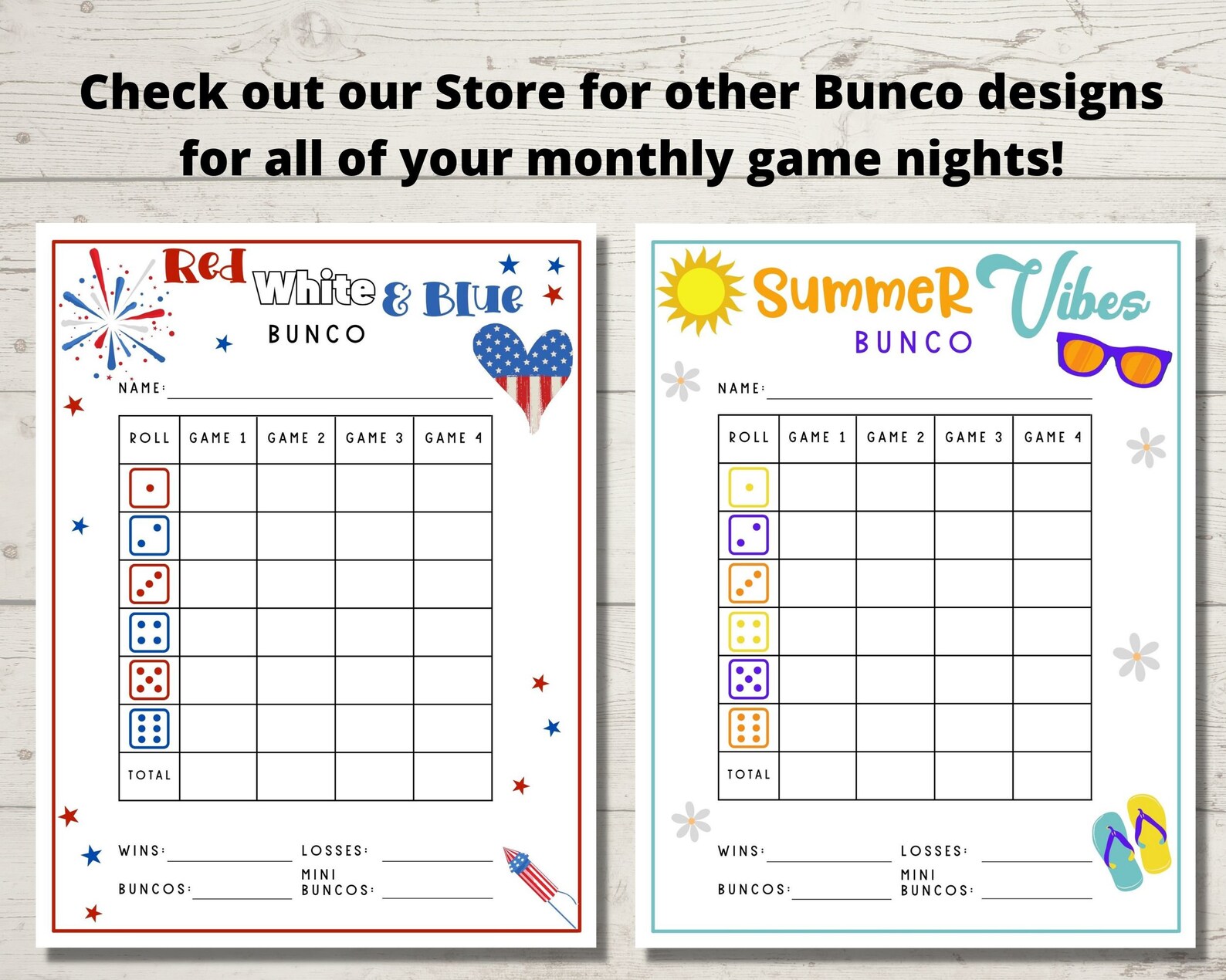 Sunflower Bunco Summer Bunco Printables Bunco Game Bunco - Etsy