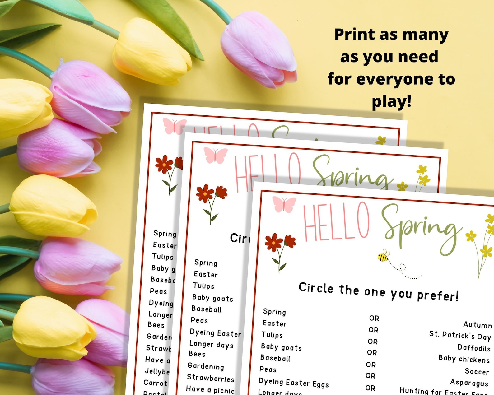 Spring This or That Game Printable Spring Equinox Game, Spring ...