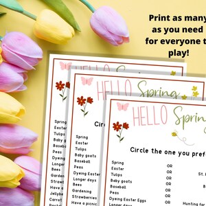Spring This or That Game - Printable Spring Equinox Game, Spring ...