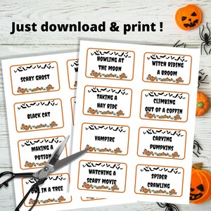 Halloween Charades - Halloween Game, Halloween Charade Cards, Halloween ...