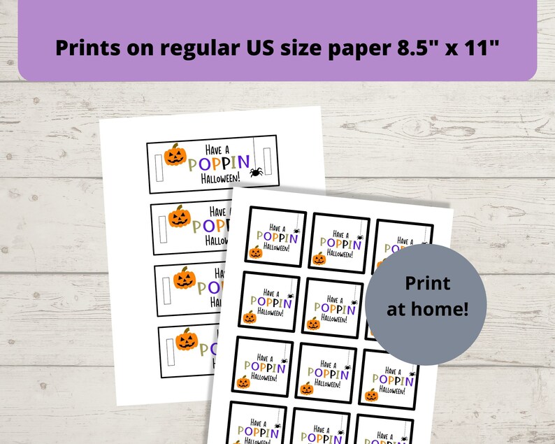 Halloween Pop It Tags Have a Poppin Halloween Gift Tags, Hallloween ...