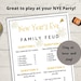 New Year's Eve Family Feud Game - NYE Printable Family Game, New Years ...