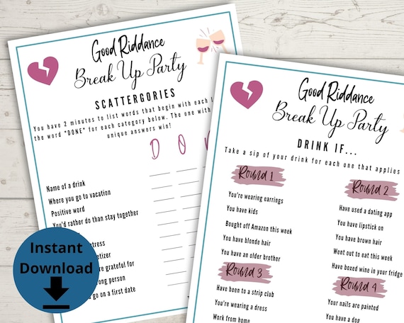 Divorce Party Games