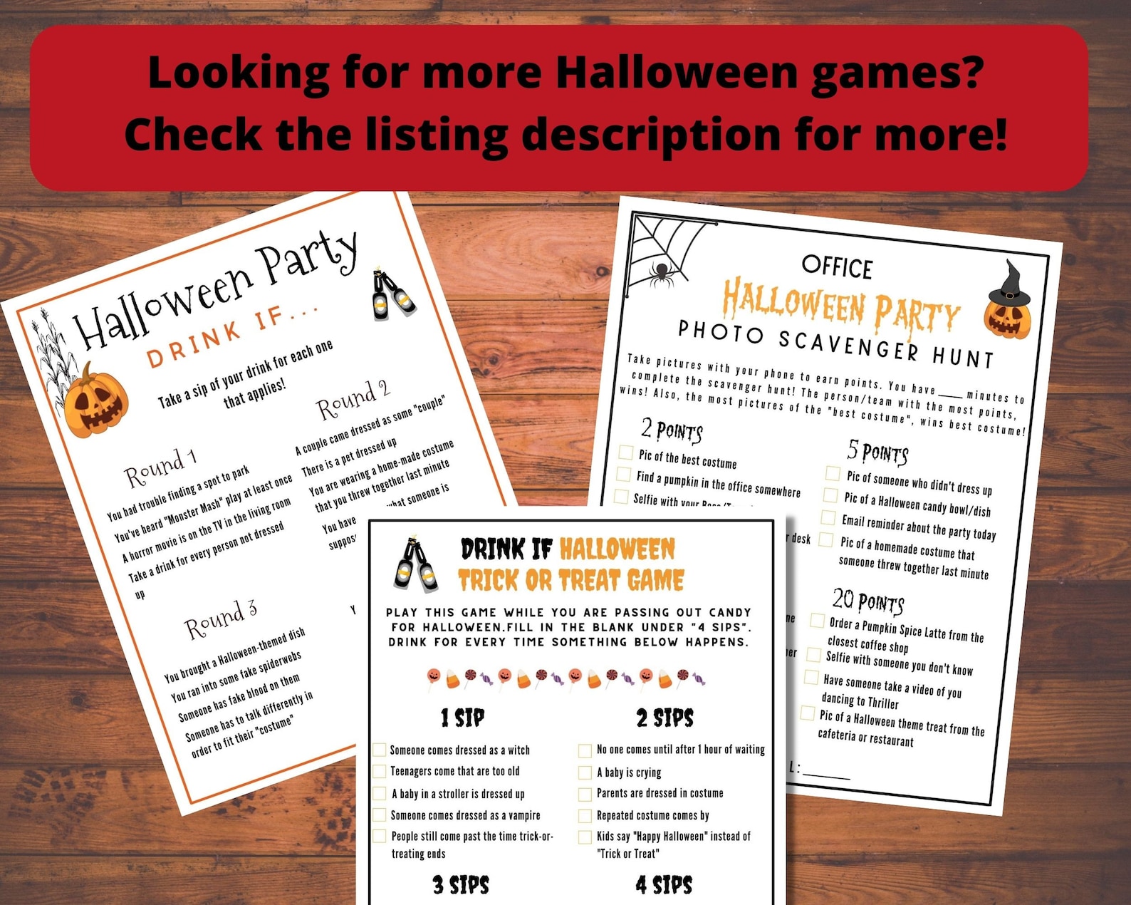 Scary Movie Drinking Game - Horror Movie Drink If Party Game, Printable ...